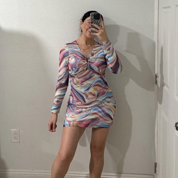 SO | Dresses | Womens So Dress Disco Multicolor Y2k Vintage Small ...